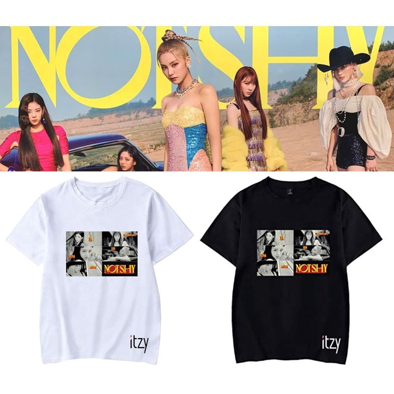 Buy Itzy T shirt NOT SHY — Red Premium Ver. | KpopiaShop