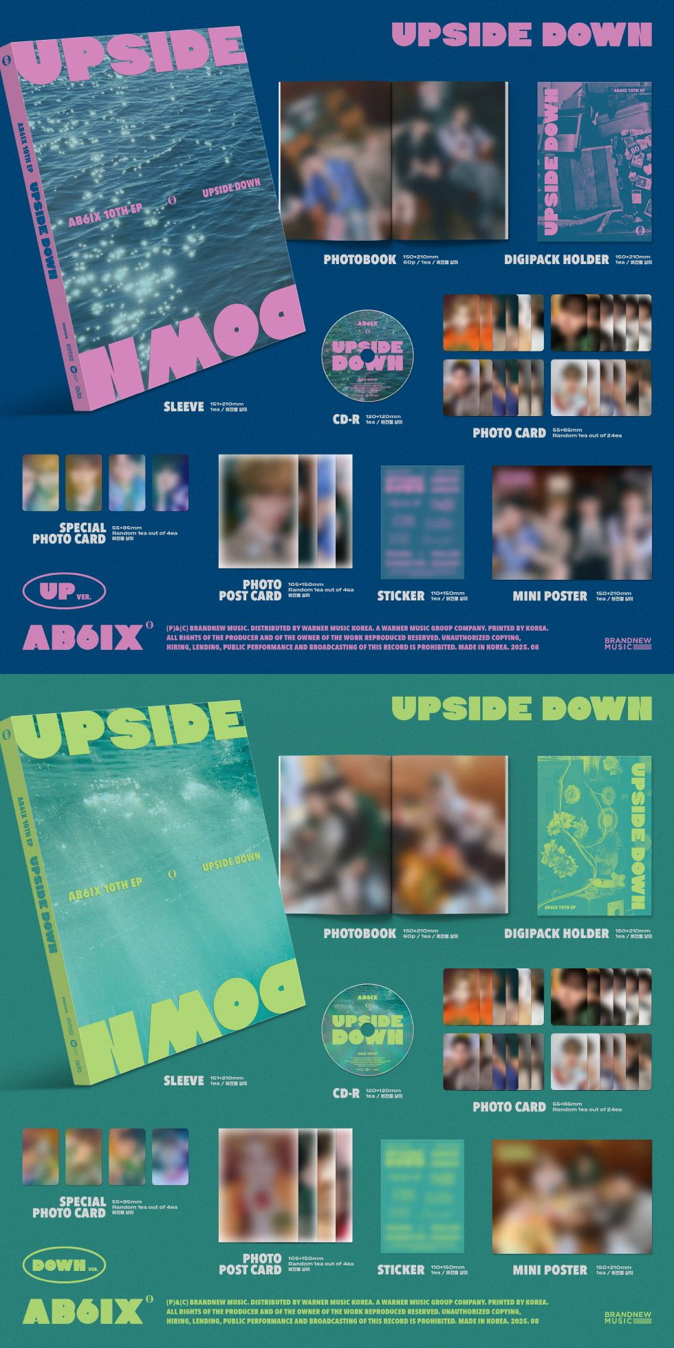 Buy AB6IX 10th EP Album UPSIDE DOWN Photobook Ver Random Ver | KpopiaShop