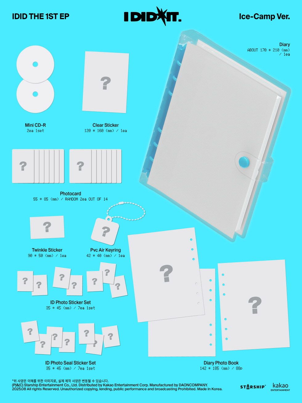 Buy IDID 1st Mini Album I did it IceCamp Special Edition Ver | KpopiaShop